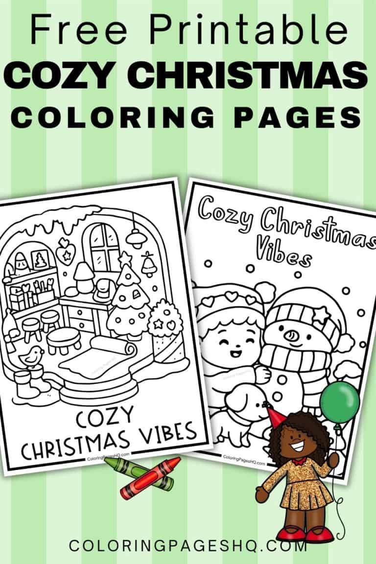 Cozy Christmas Coloring Pages (Free PDF Printables) - Coloring Pages HQ