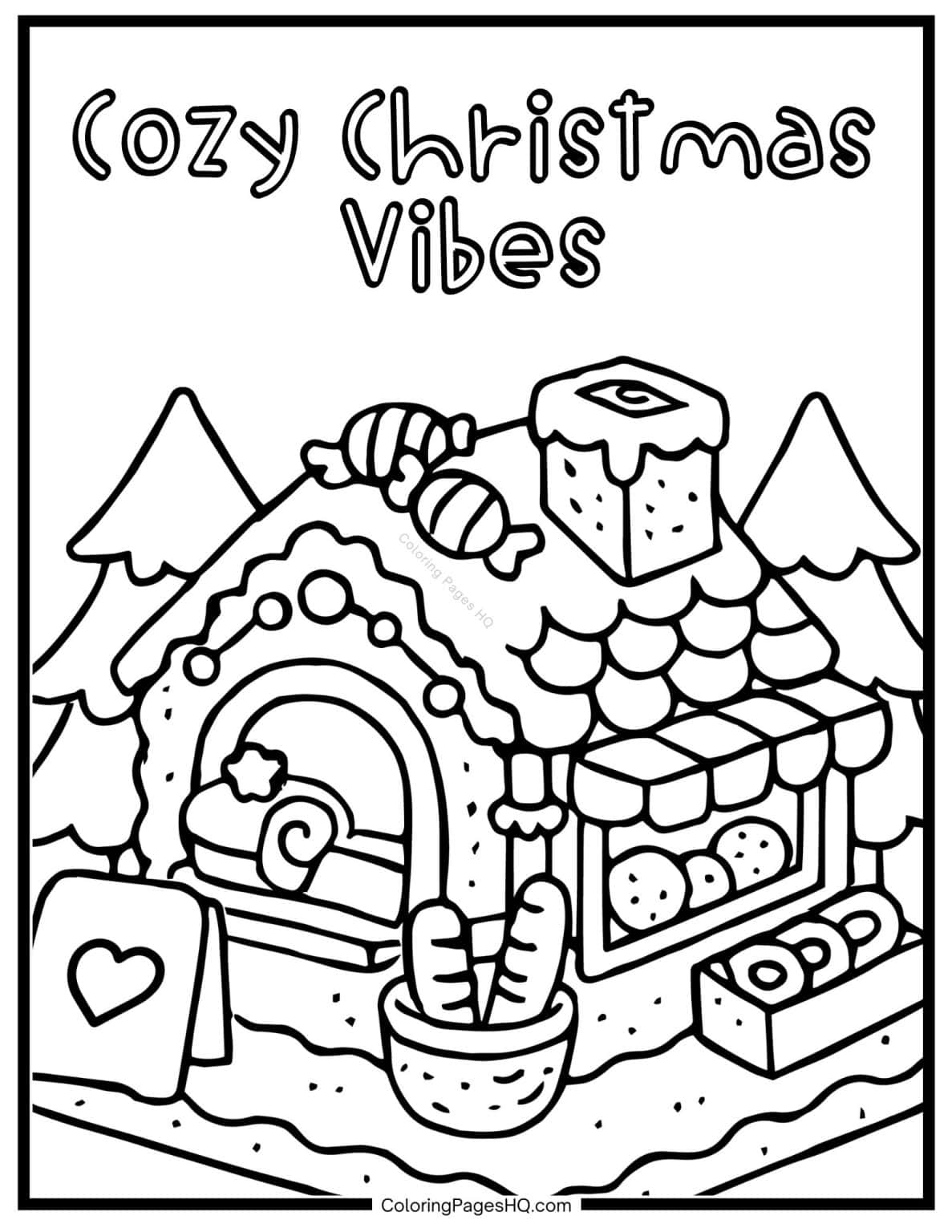 Cozy Christmas Coloring Pages (Free PDF Printables) - Coloring Pages HQ