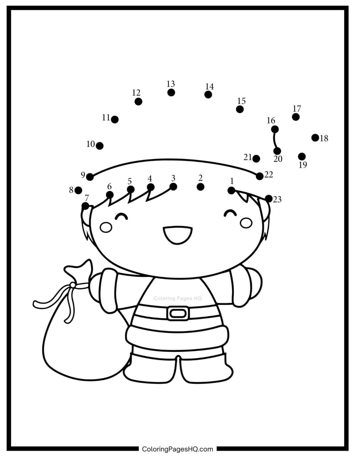Christmas Dot to Dot Coloring Pages (Free PDF Printables) - Coloring ...