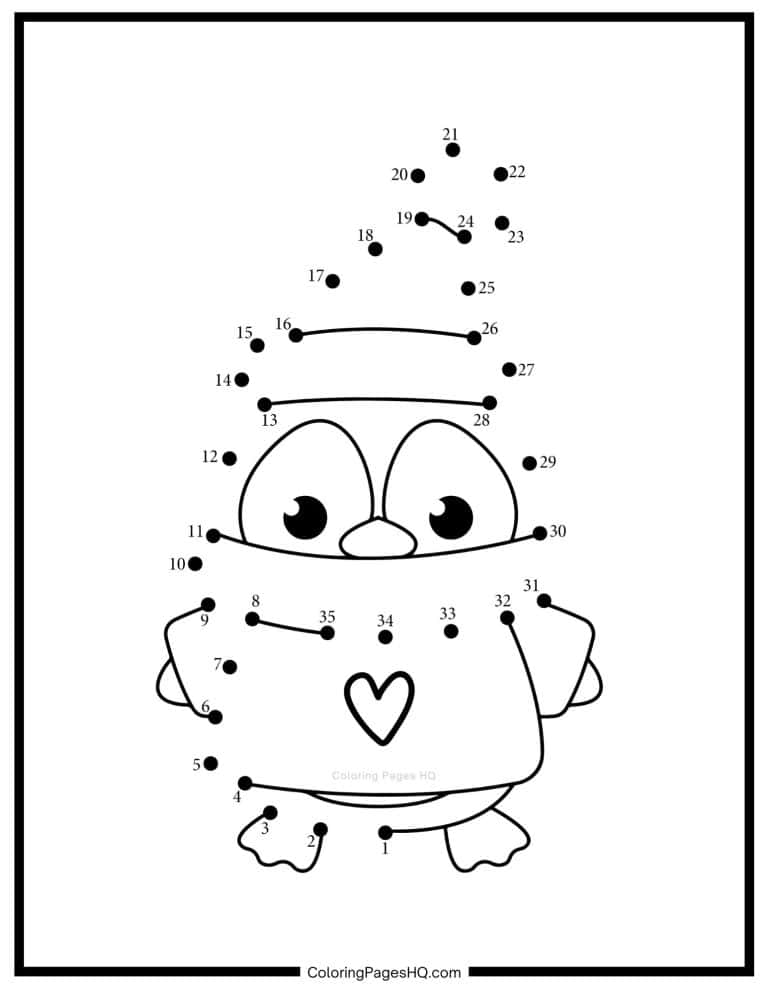 Christmas Dot to Dot Coloring Pages (Free PDF Printables) - Coloring ...