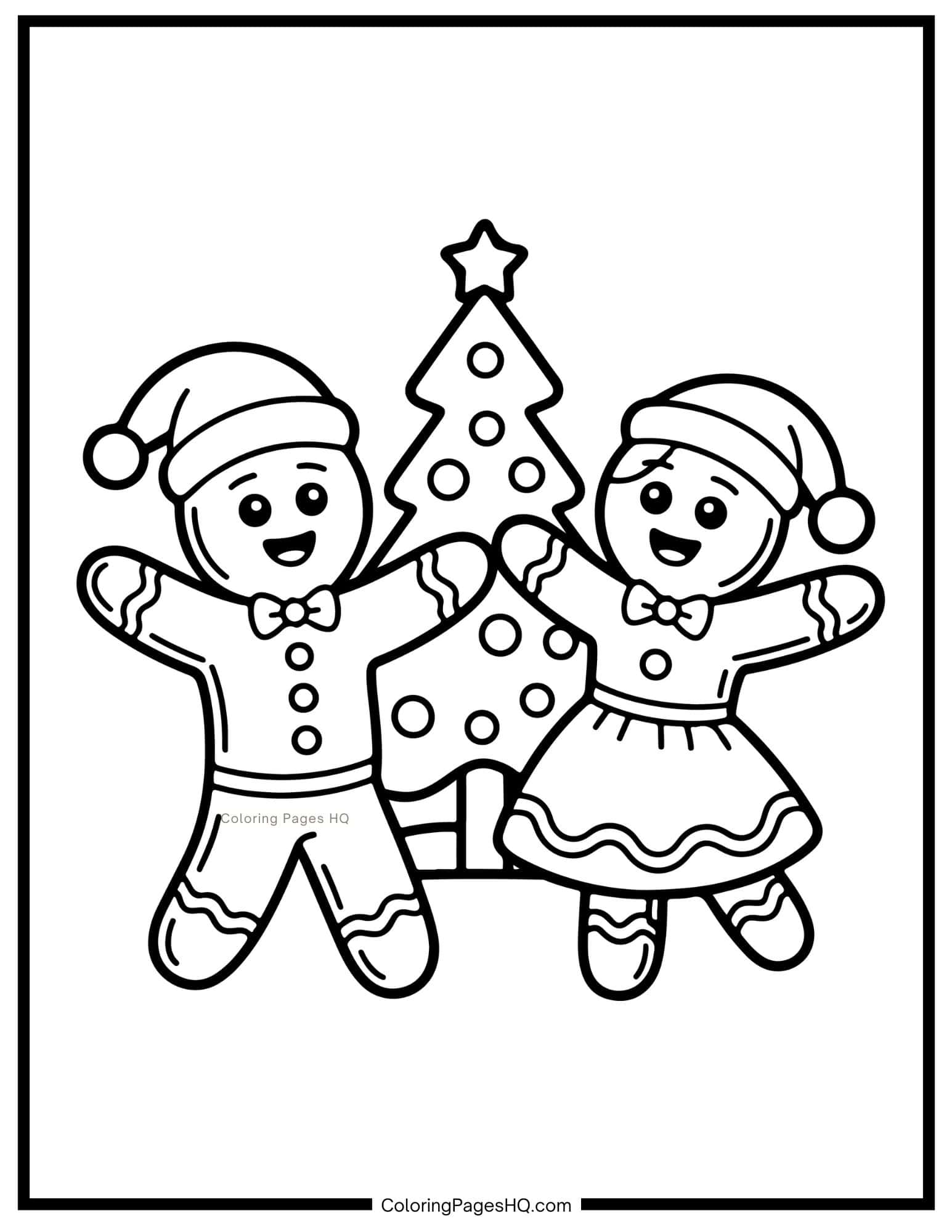 Gingerbread Man Coloring Pages (Free PDF Printables) - Coloring Pages HQ