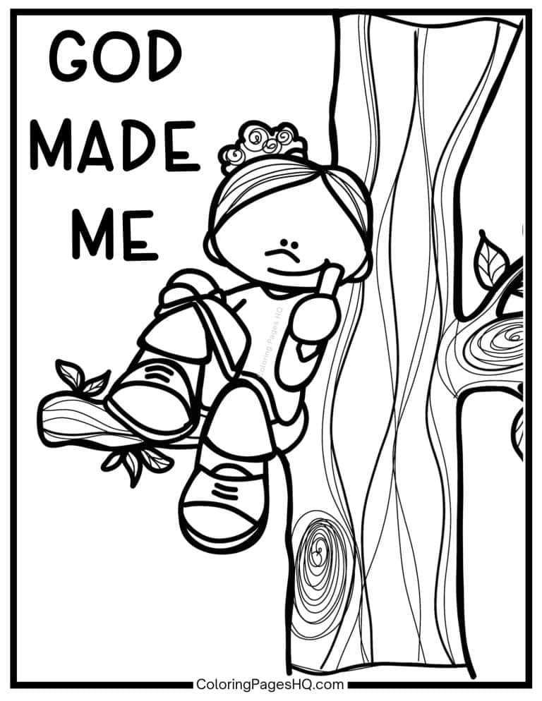 God Made Me Coloring Pages (Free PDF Printables) - Coloring Pages HQ