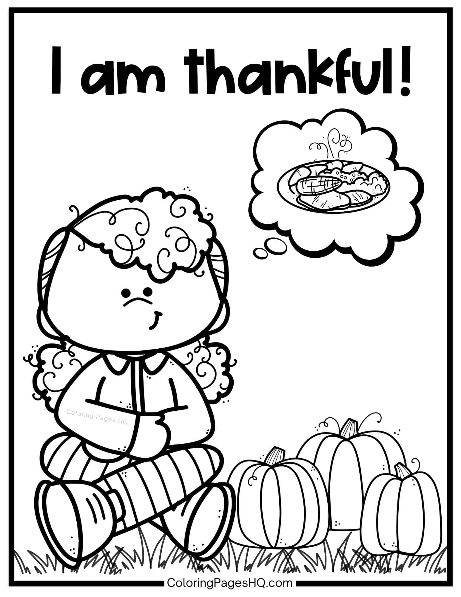 Fall I Am Thankful Coloring Pages (Free PDF Printables) - Coloring Pages HQ