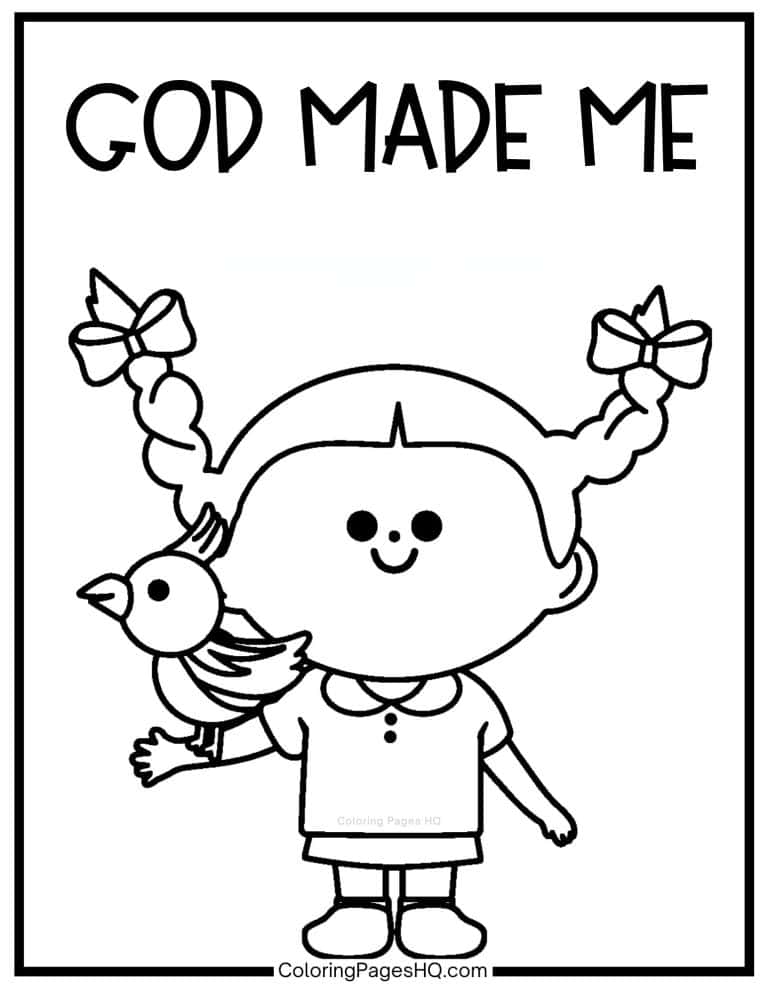God Made Me Coloring Pages (Free PDF Printables) - Coloring Pages HQ