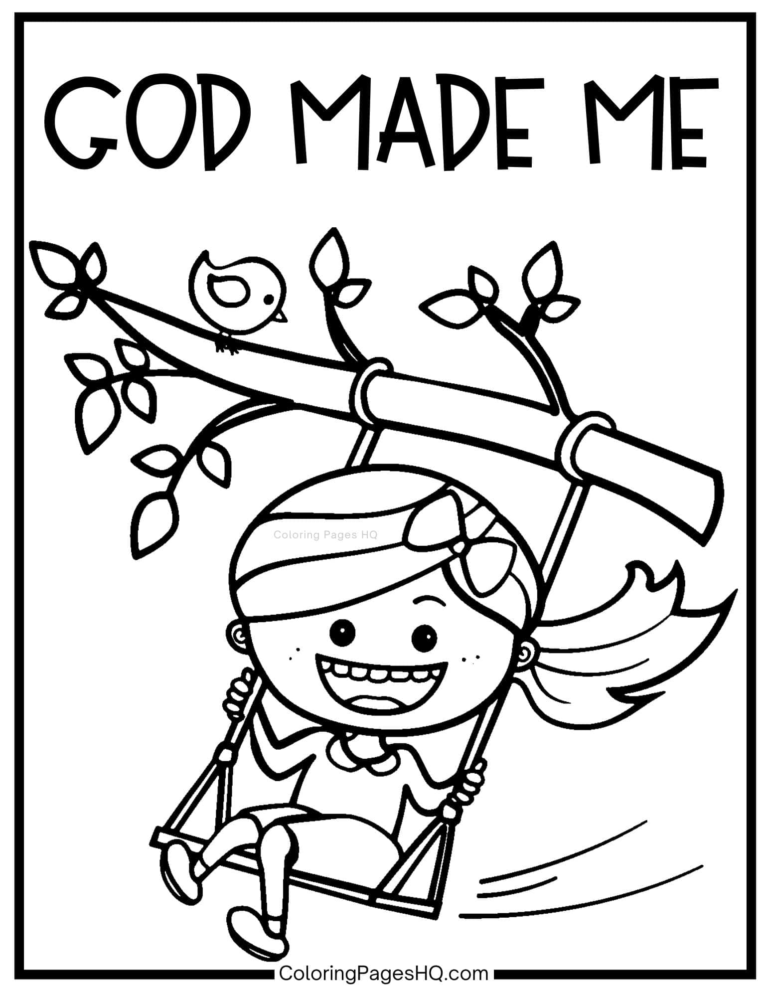 God Made Me Coloring Pages (Free PDF Printables) - Coloring Pages HQ