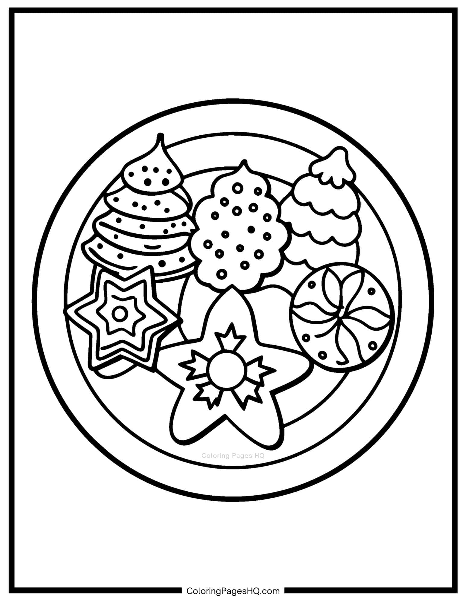 Christmas Cookie Coloring Pages (Free PDF Printables) - Coloring Pages HQ