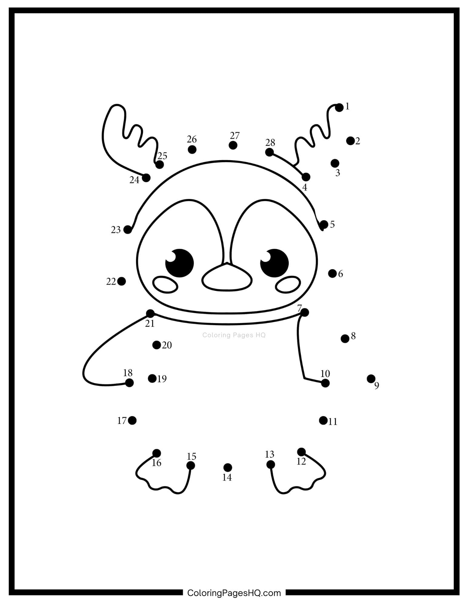 Christmas Dot to Dot Coloring Pages (Free PDF Printables) - Coloring ...