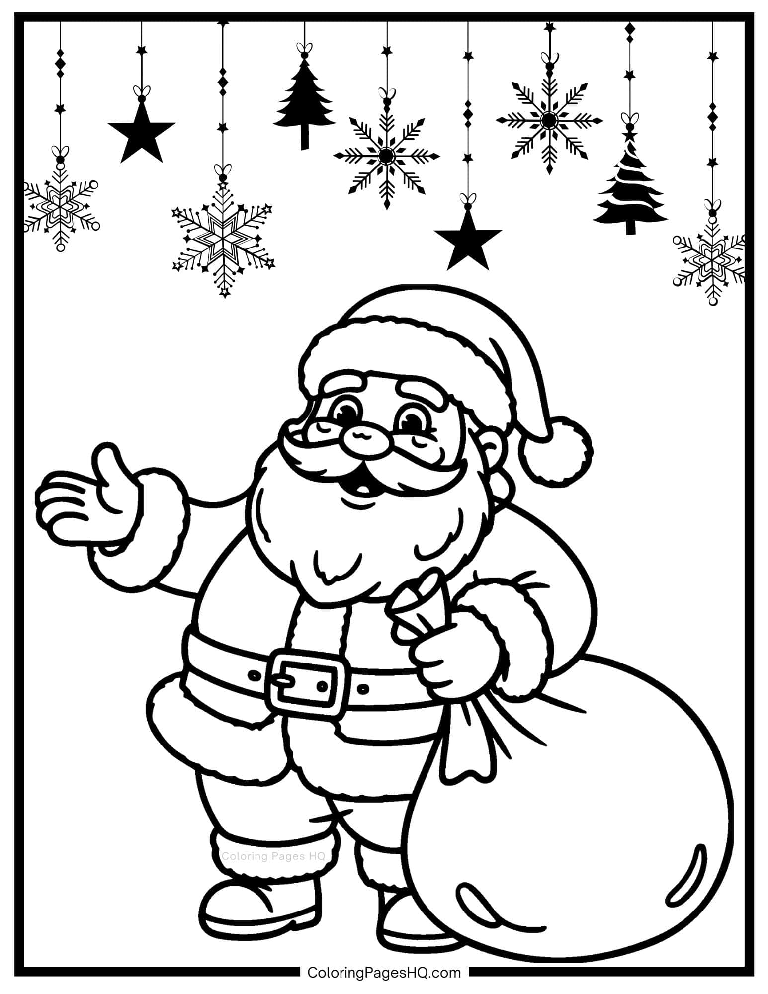 Santa Claus Coloring Pages (Free PDF Printables) - Coloring Pages HQ