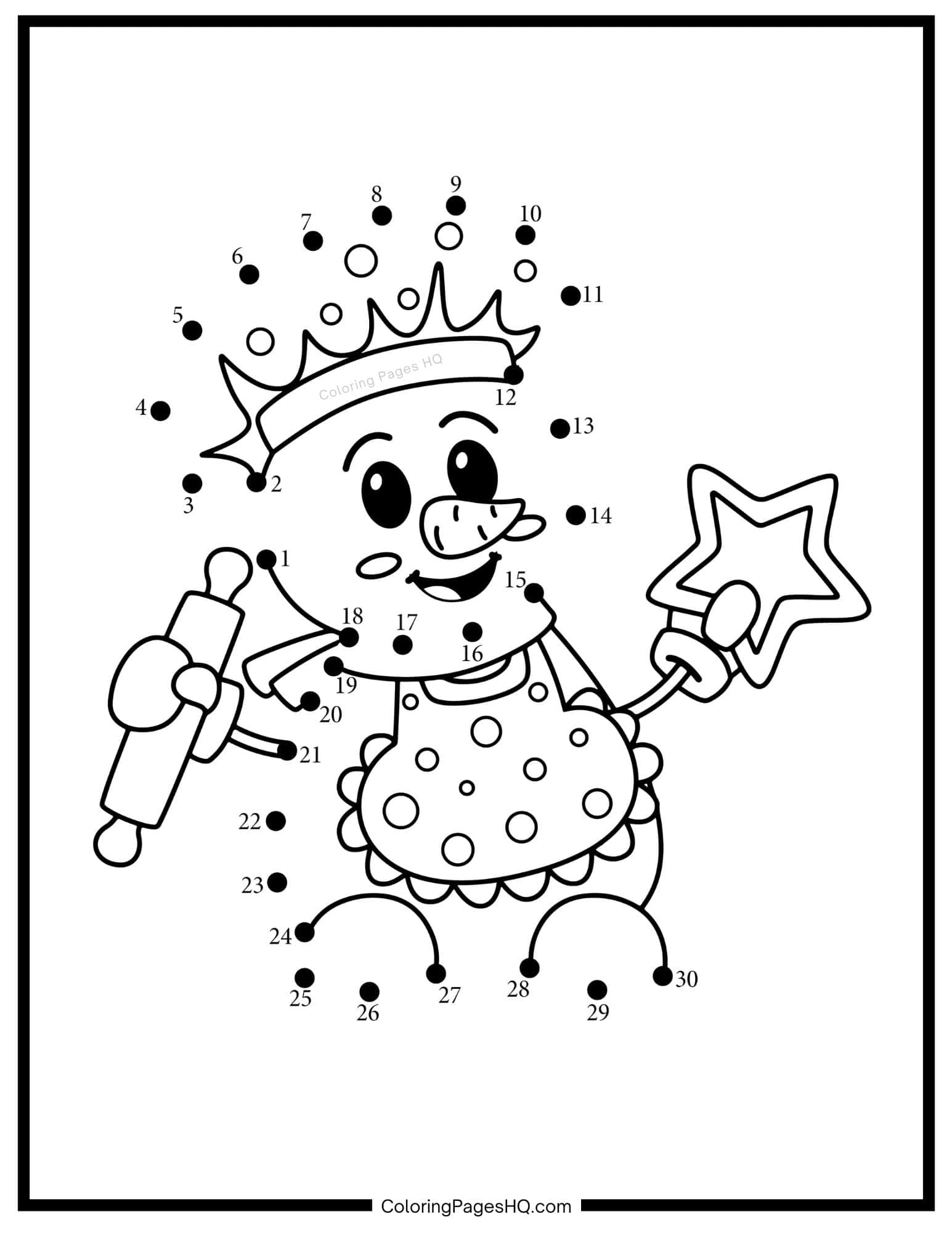 Snowman Connect the Dots Coloring Pages (Free PDF Printables ...