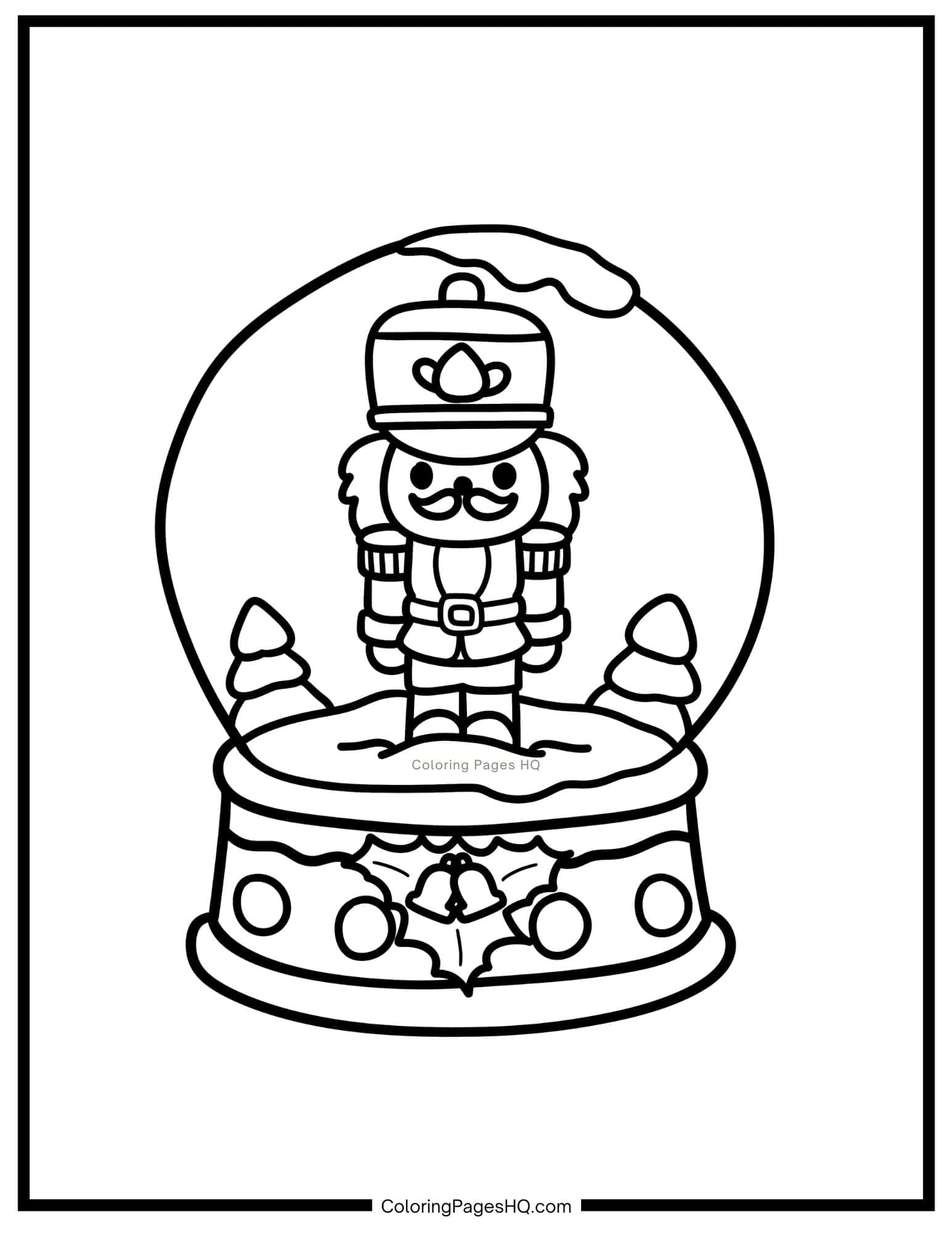 Christmas Snow Globe Coloring Pages (Free PDF Printables) - Coloring ...