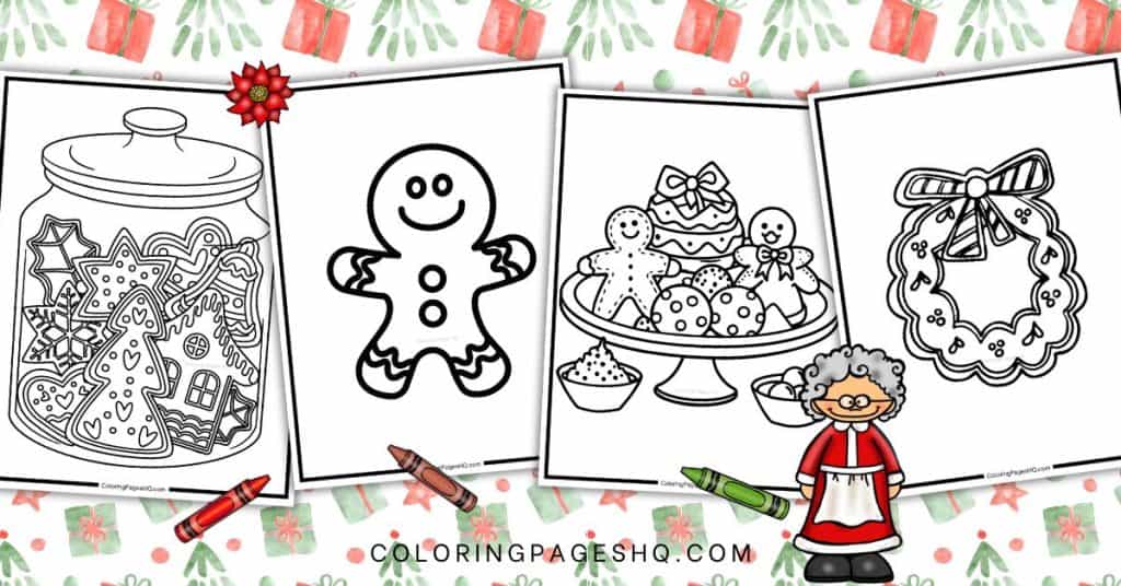 Christmas Cookie Coloring Pages (Free PDF Printables) - Coloring Pages HQ