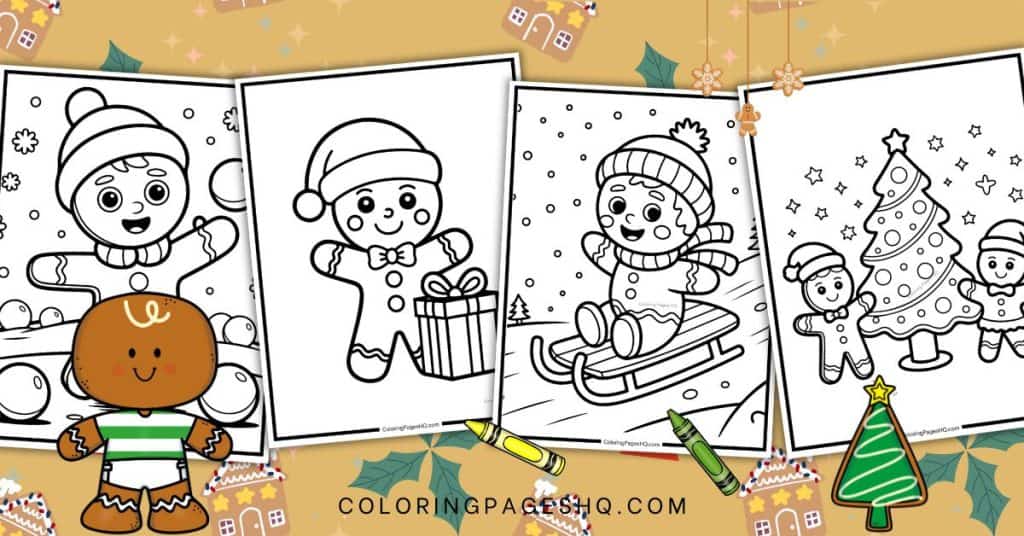 Gingerbread Man Coloring Pages (Free PDF Printables) - Coloring Pages HQ