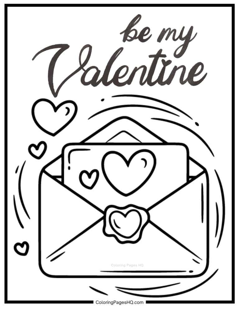 Valentine's Day Coloring Pages (Free PDF Printables) - Coloring Pages HQ