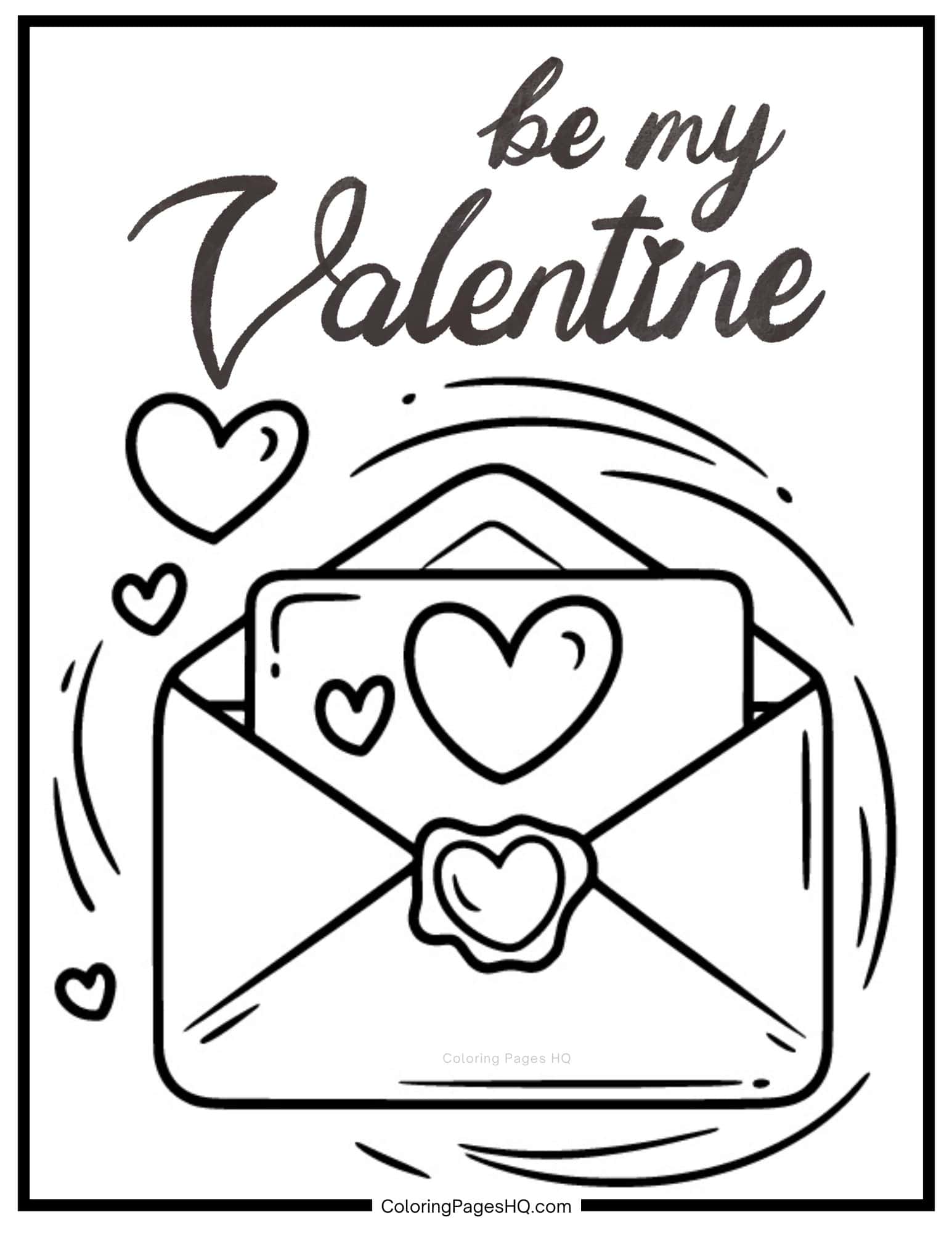 Valentine's Day Coloring Pages (Free PDF Printables) - Coloring Pages HQ